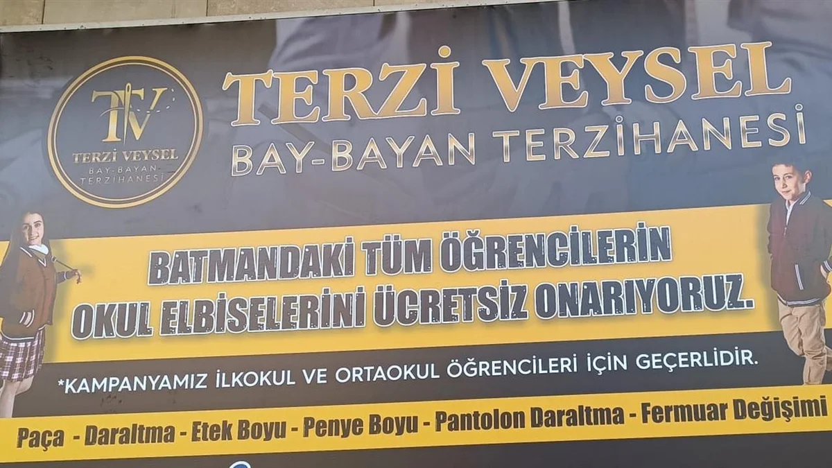 Batman Merkez'de Terzi Sabahattin Gerkin, Öğrencilerin Kıyafetlerini ...