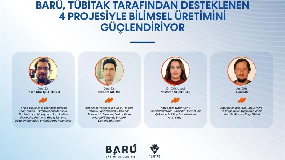 Bartın'da Bartın Üniversitesi, TÜBİTAK tarafından desteklenen 4 ...
